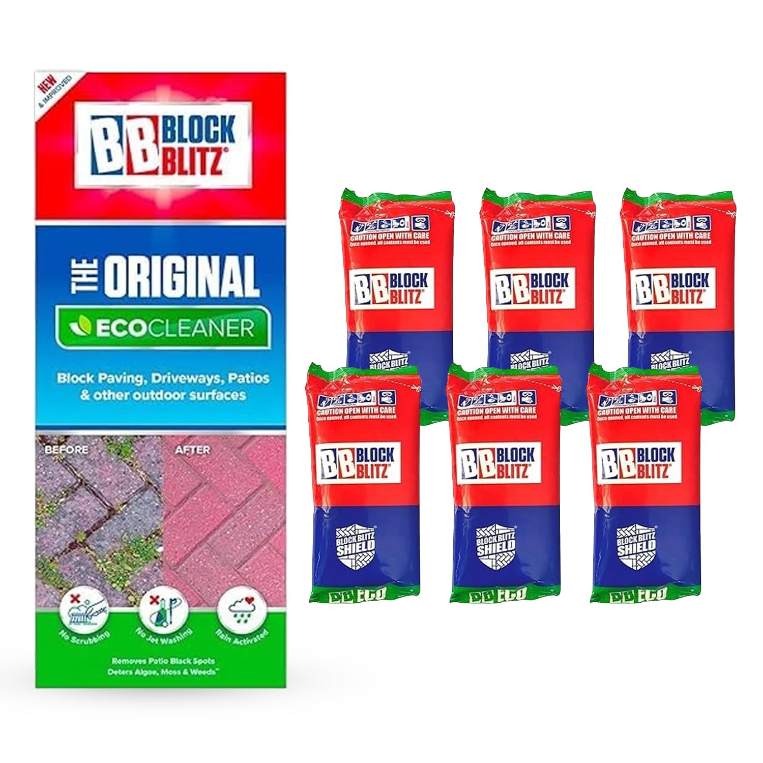 Block Blitz Block Paving Eco Cleaner. Removes and Prevents Algae, Moss – thegardentools