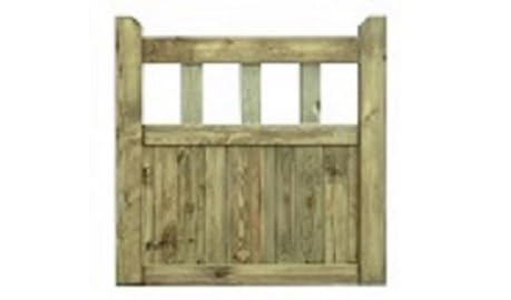 md carpentry Wooden Garden Gate, Pressure Treated, 4ft 120cm, Green, W ...