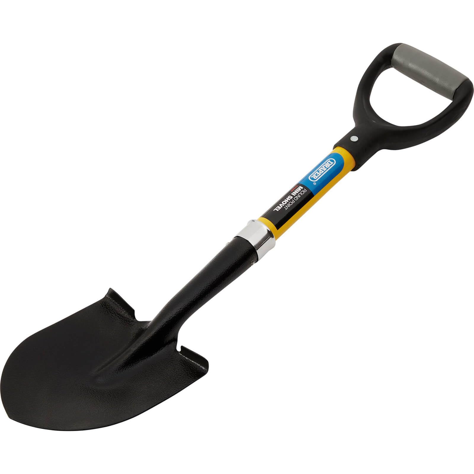 Draper 57569 Mini Round Point Shovel with Fibreglass Shaft, Blue ...