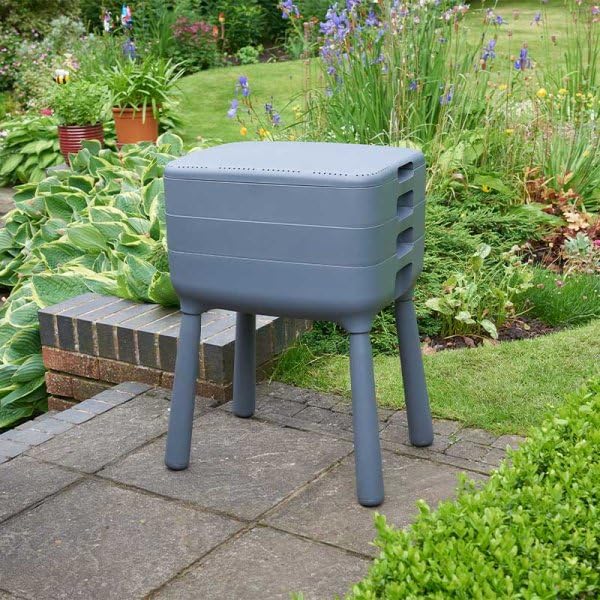 Garden Mile 3 Tray Wormery Composter - Worm Compost Bin Outdoor, Compl ...
