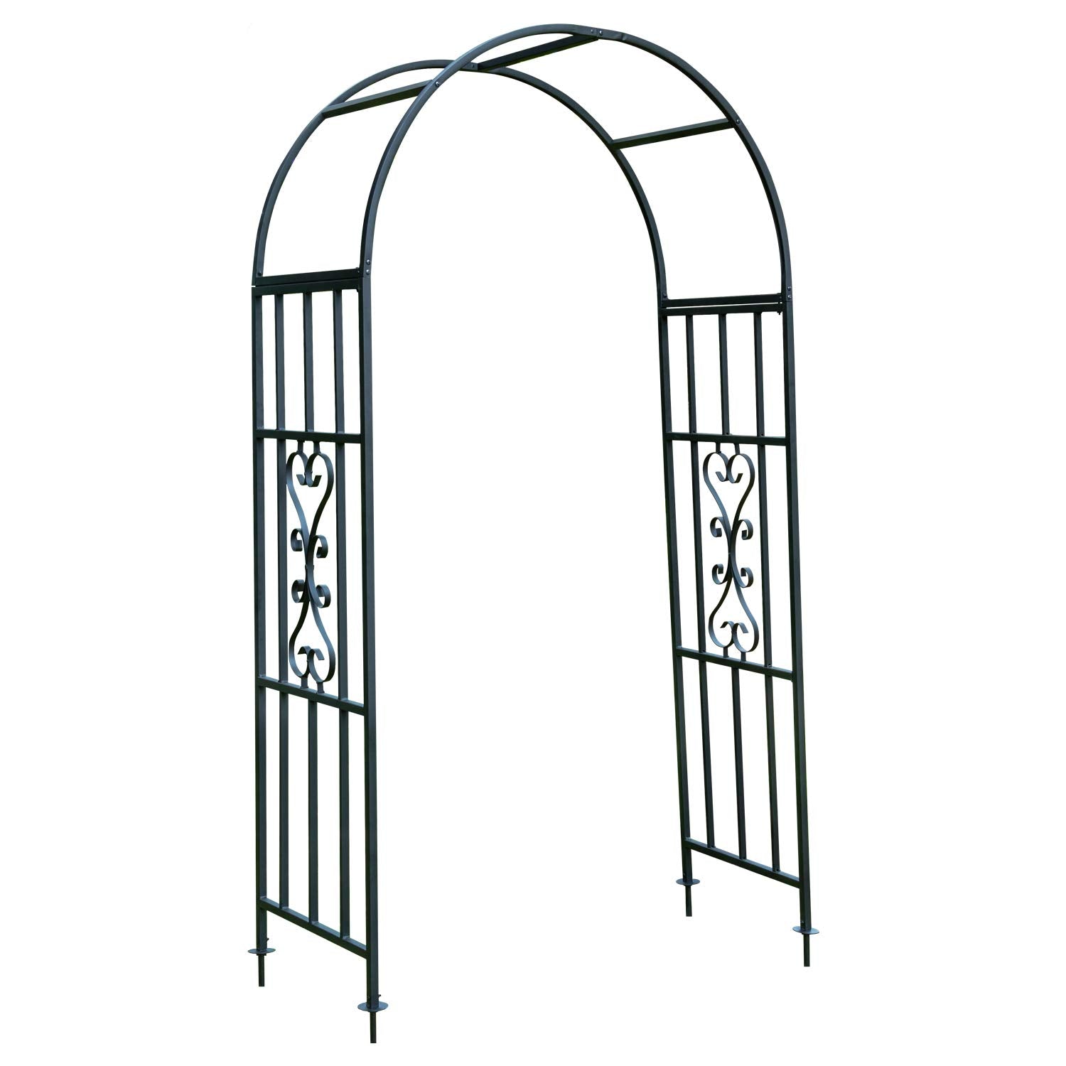 Woodside Metal Garden Arch, Traditional Decorative Archway for Paths/E ...