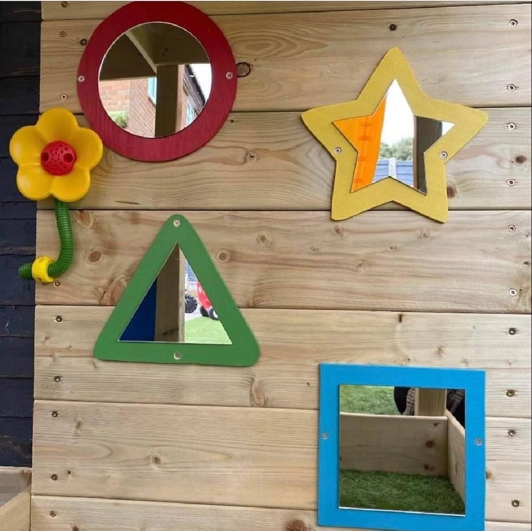 Acrylic Sensory Mirrors Set, Square, Triangle, Circle, Star Shapes, fo ...