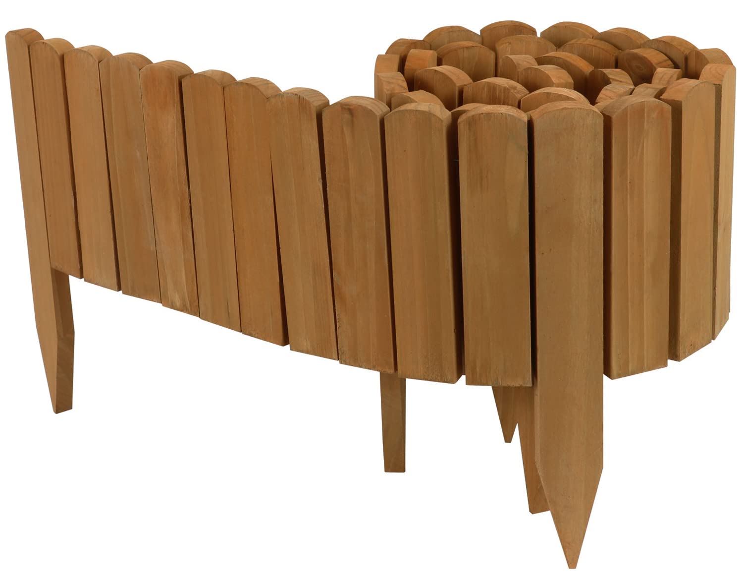 Woodside Log Roll Wooden Border Fence - 203cm x 20cm – thegardentools