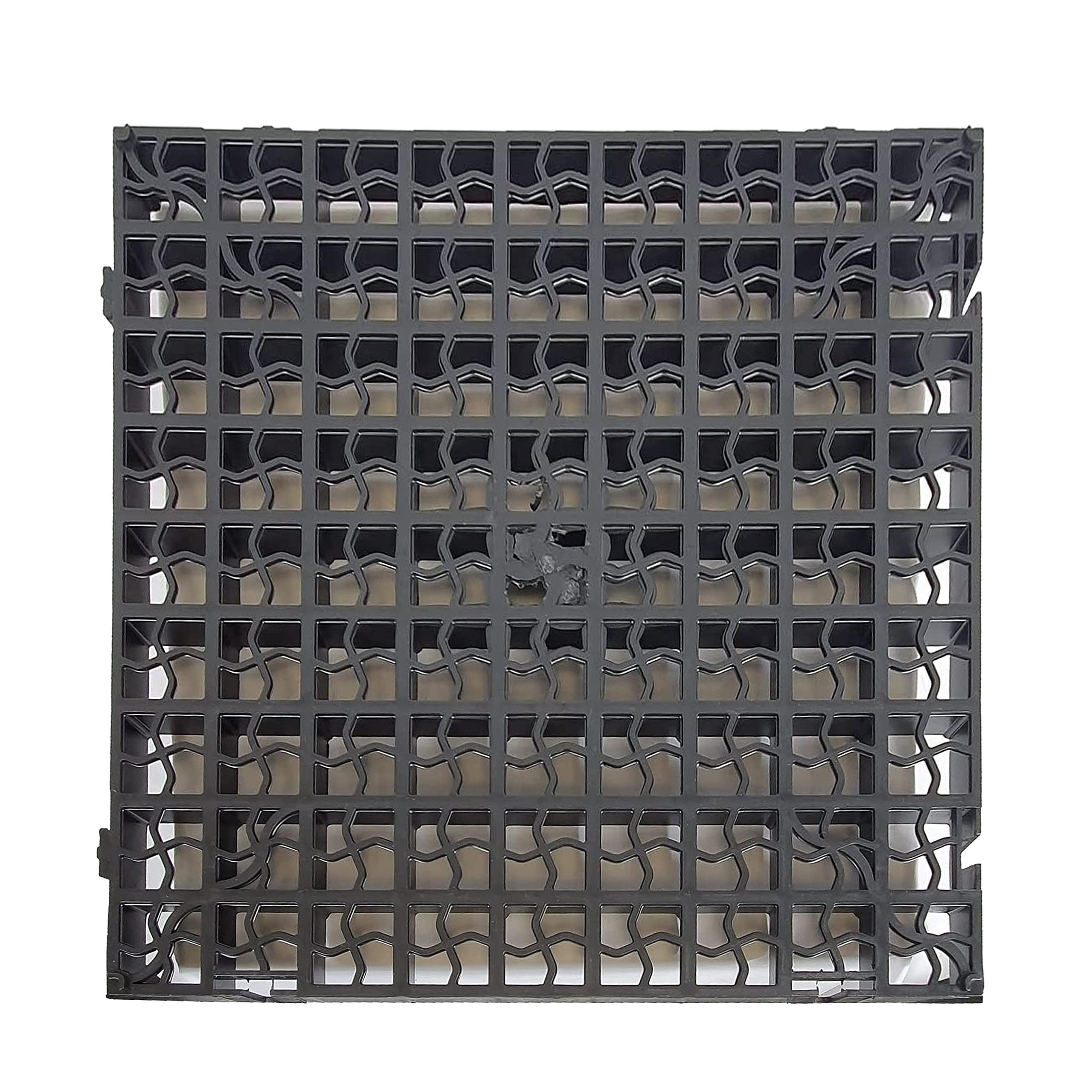 M1SS (Pack of 12 Black Plastic Paving Driveway Grid Turf Grass Lawn Pa ...