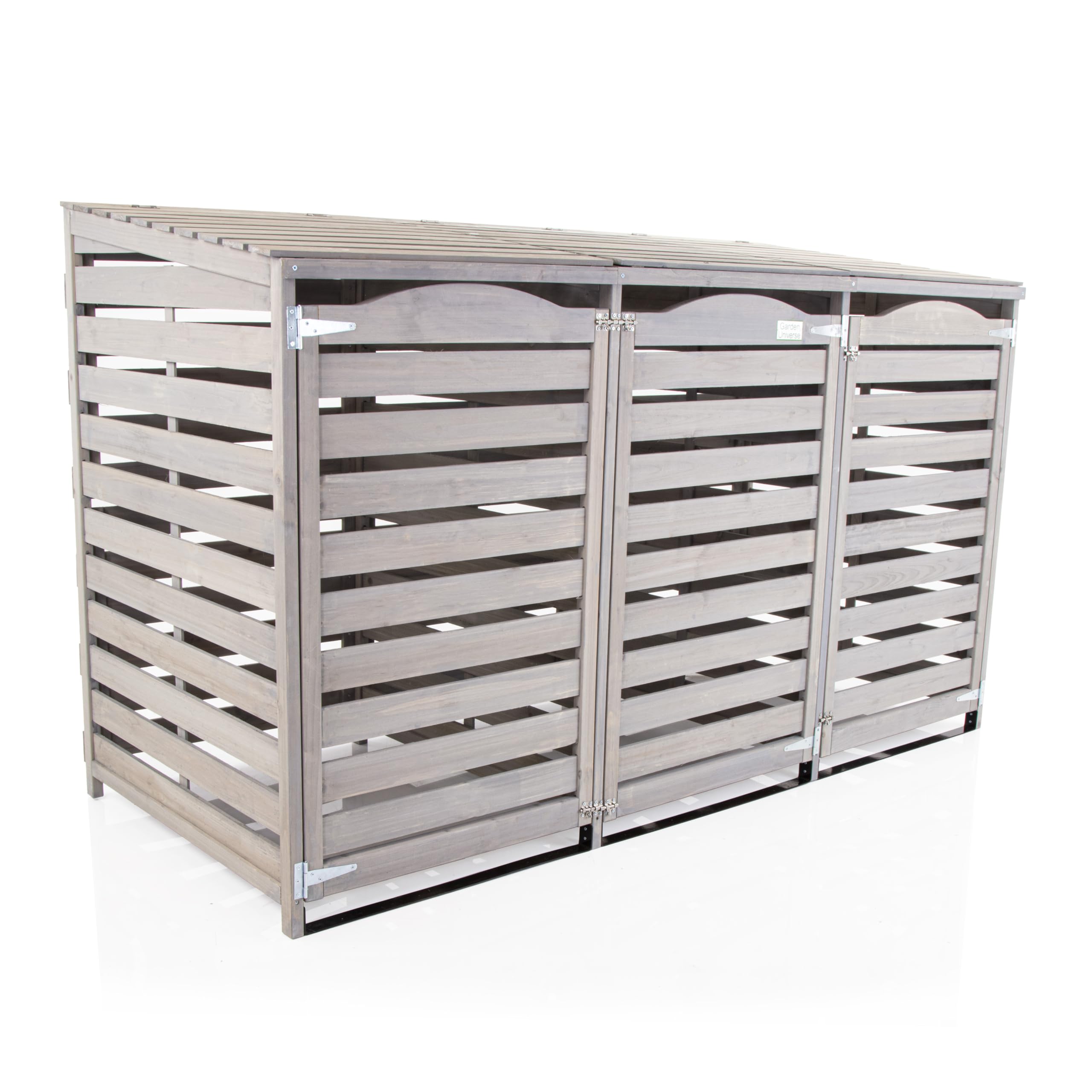 Wheelie Bin Storage Unit Triple Three Bins Garden Universe Outdoor 3 W ...