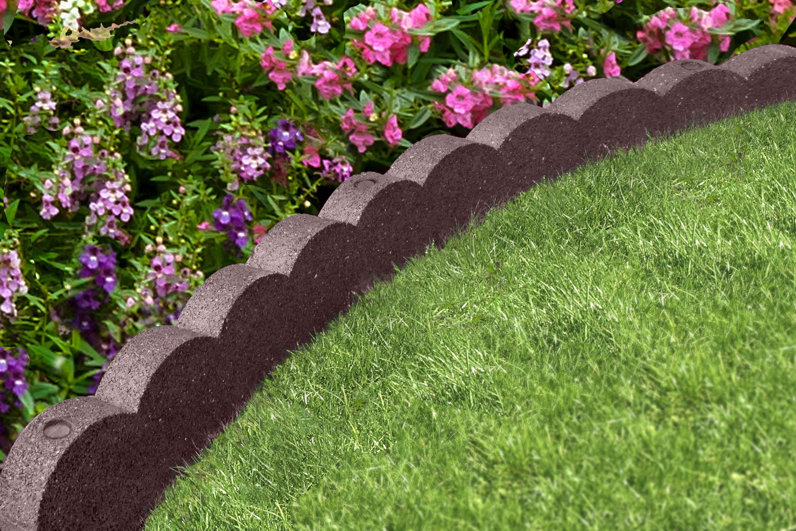 Flexi Curve Scalloped Garden Edging Rubber Landscape Scallop Lawn Bord ...