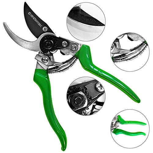 GRÜNTEK Secateurs, Professional Garden Pruning Shears Falke, Bypass, S ...